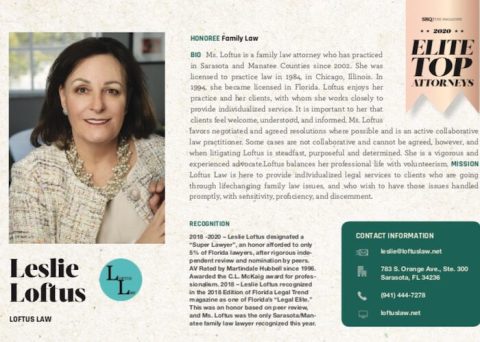 Leslie Loftus Named an Elite Top Family Attorney 2020 - Loftus Law ...